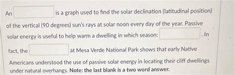 Solved An Is A Graph Used To Find The Solar Declination