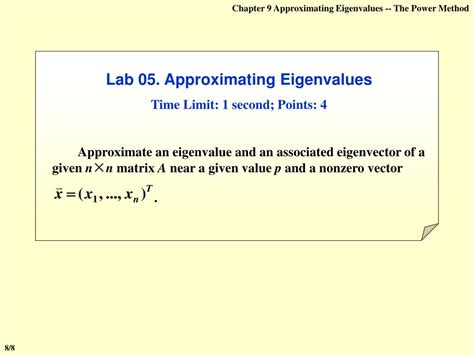PPT Chapter Approximating Eigenvalues PowerPoint Presentation Free Download ID