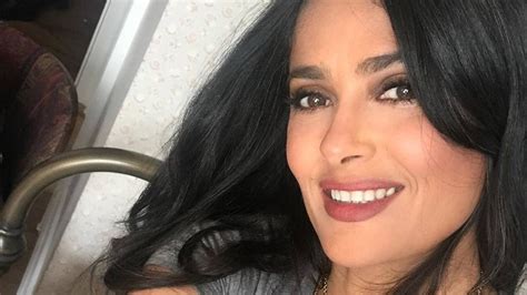 Salma Hayek Showcases Natural Hair In Stunning Beach Photo And Fans