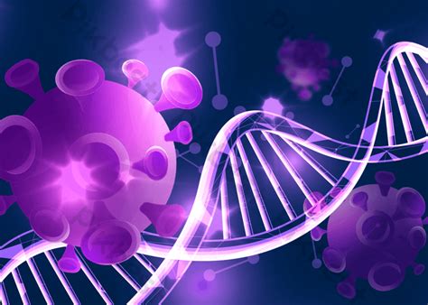 Dna Gene Light Effect Medical Background Purple Gradient Psd Free