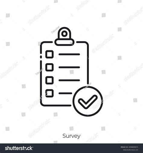 Survey Icon Outline Style Icon Design Stock Vector Royalty Free 2098699471 Shutterstock