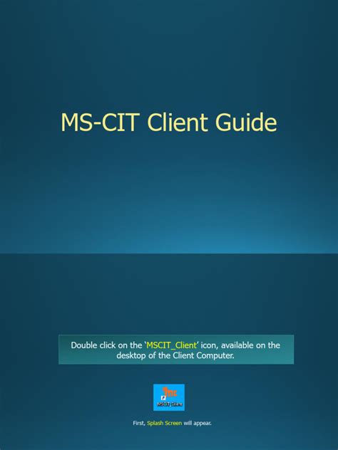 Ms Cit Client Guide 11062022 Pdf Button Computing Server