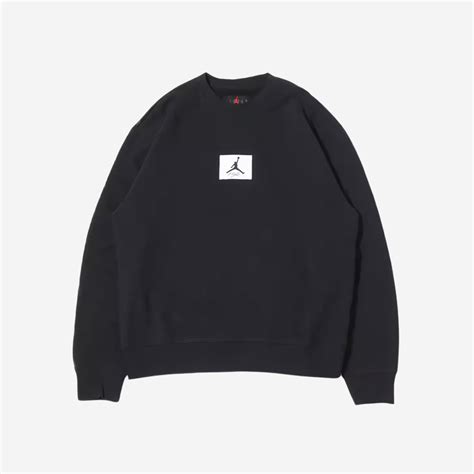조던 에센셜 플리스 크루넥 스웨트셔츠 블랙 아시아 Jordan Kream