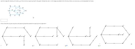 Solved Use Kruskals Algorithm To Find A Minimum Spanning