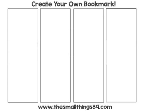 Awesome Free Blank Bookmark Templates To Print Bookmark Template