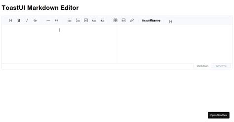 toastui editor js codesandbox