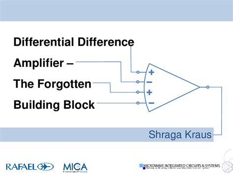 Differential Difference Amplifier And Its Applications At Cristopher Robertson Blog
