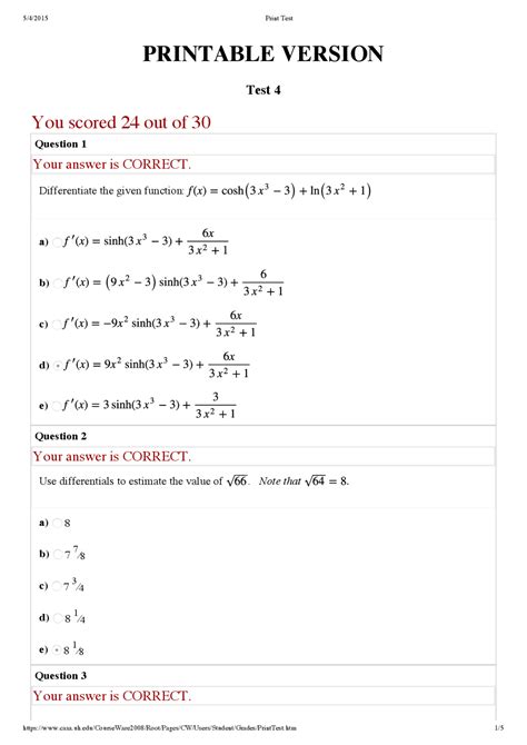 11 Solved Questions On Calculus I Exam 4 Math 1431 Docsity