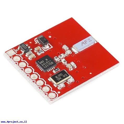 מודול תקשורת nRF24L01+ - אנטנת שבב - www.4project.co.il