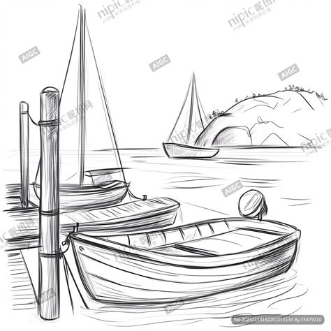 Ai创作图线稿船 帆船线稿 帆船线描 红船线描 素描小船 扬帆远航线描 小船手绘 线描水景海景 红船线稿 扬帆远航素描 手绘孤舟 手绘黑白帆船 船素描 素描船 手绘小船 昵图网