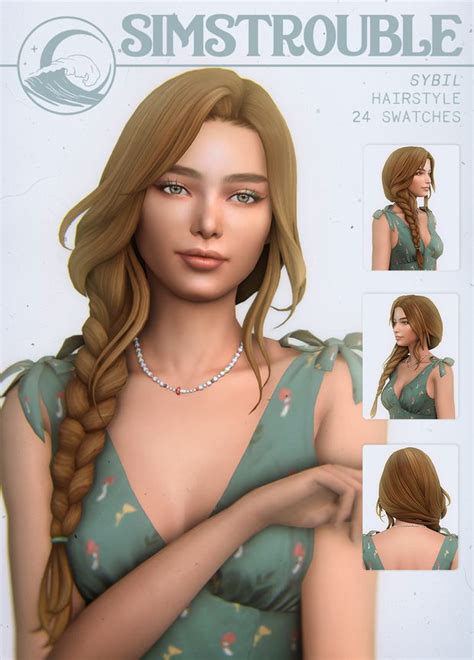 Sybil Hairstyle By Simstrouble Simstrouble Sims Hair Sims Four