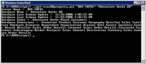 Get Ssas Database Properties With Powershell And Amo Database Journal