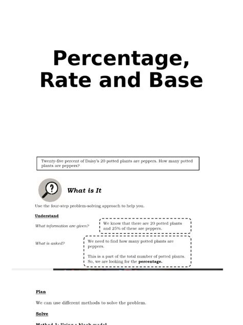 Percentage Rate And Base Pdf