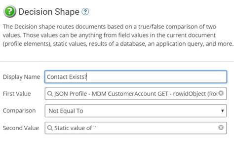 question why is the decision shape not recognizing part of my json