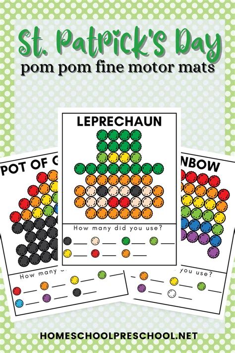 St Patricks Day Pom Pom Mats Pom Pom Mat St Patricks Day Holiday