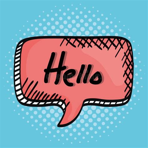 Speech Bubble With Hello Message Stock Vector Illustration Of Clip Comic 146536025