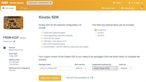 First Nxp Kinetis Sdk Release Sdk V20 With Online On Demand Package Builder Mcu On Eclipse