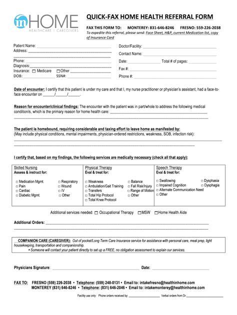 Fillable Online Quick Fax Referral Form Doc Fax Email Print Pdffiller