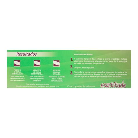 Exactitude Prueba De Embarazo Caja C 1 Pz Farmatodo En Linea
