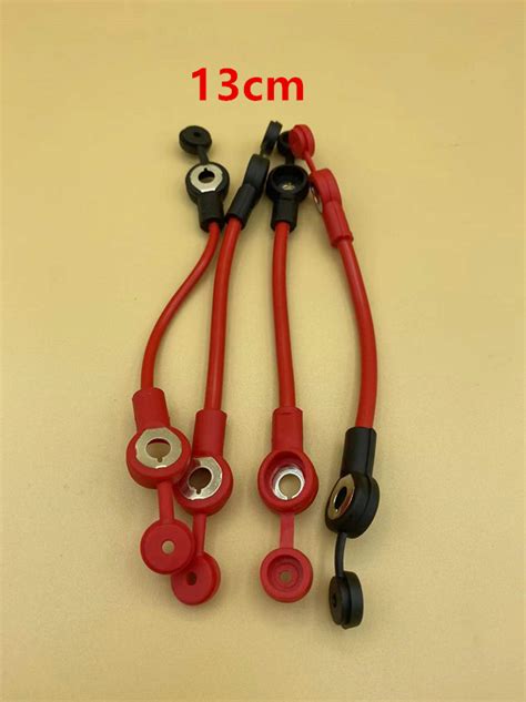 สายพ่วงแบตเตอร์รี่รถไฟฟ้าสกู๊ตเตอร์ รถไฟฟ้า3ล้อ หัวแบบขันน็อต ชุดละ4เส้น สายยาว 13cm 23cm น็อต