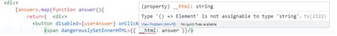 Reactjs Type Element Is Not Assignable To Type String
