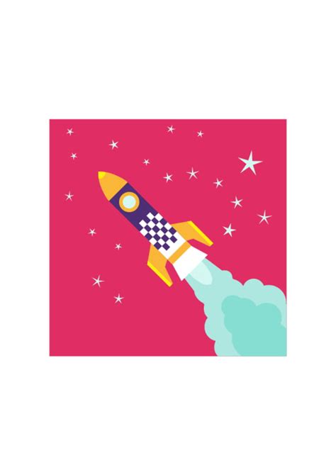 صاروخ يطير في الفضاء مع النجوم على الخلفية Ai Uidownload