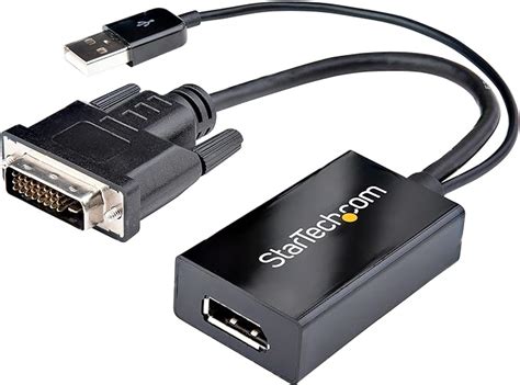 StarTech Com Black DVI To DisplayPort Adapter With USB Power Amazon Co Uk Computers Accessories