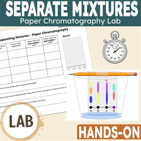 Separating Mixtures Paper Chromatography Solubility And Color