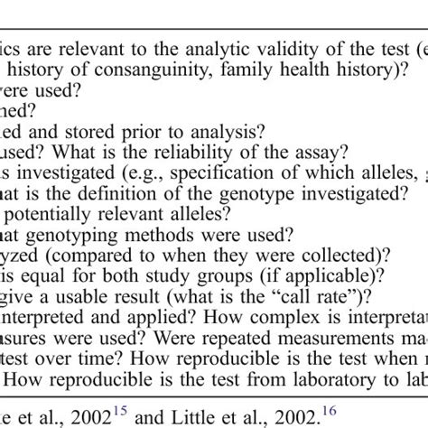 Questions For Assessing Preanalytic Analytic And Postanalytic Factors Download Table