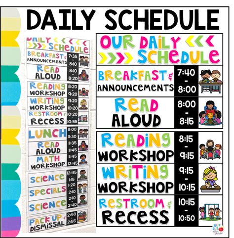Classroom Daily Schedule For The Primary Grades Happy Days In First Grade