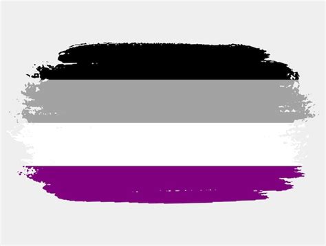 Premium Vector Asexual Flag Painted With Brush On White Background