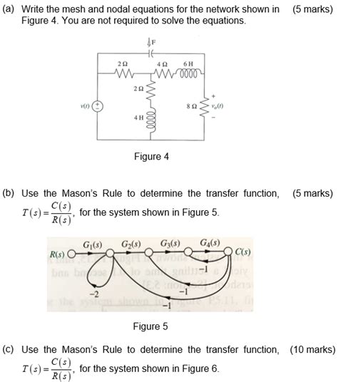 Solved A Write The Mesh And Nodal Equations For The Chegg