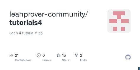 github leanprover community tutorials4 lean 4 tutorial files