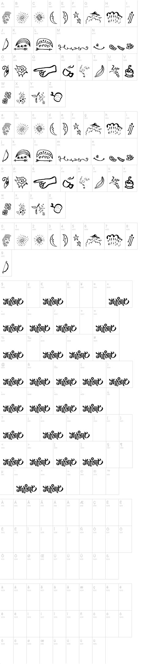 Beauty Heart Doodles Font