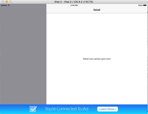 Ios Master Detail Project Template And CanDisplayBannerAds Not