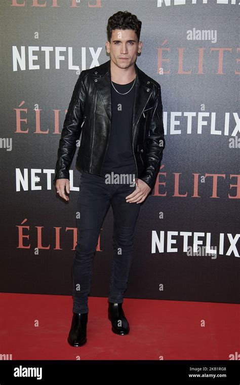 Jaime Lorente Attend The Elite Premiere Photocall At Reina Sofia Museum In Madrid On October