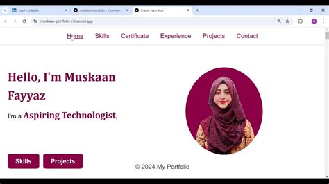 Muskaan Fayyaz On Linkedin Portfolio Webdevelopment Nextjs