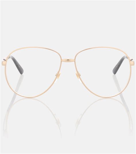 Aviator Glasses In Gold Gucci Mytheresa