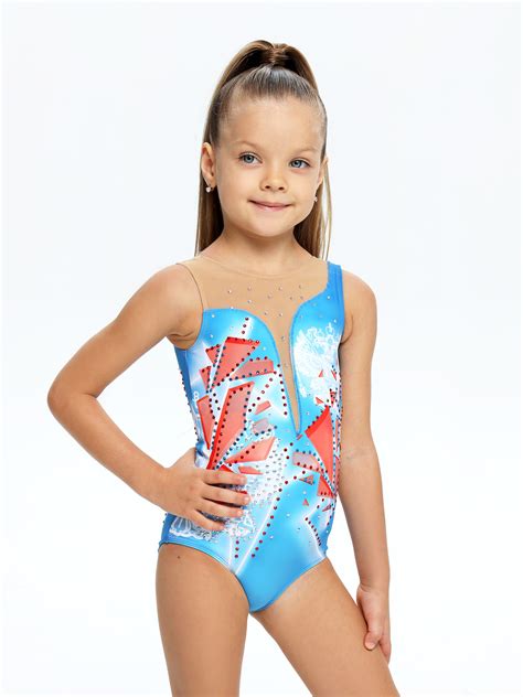 Купальник для художественной гимнастки для выступлений со стразами купить в официальном