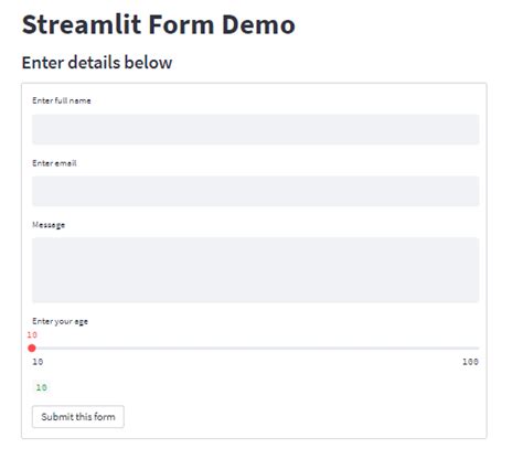 How To Create A Simple Webform Using Streamlit In Plain English