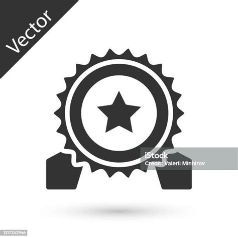 흰색 배경에 고립 된 별 아이콘회색 메달 우승자 업적 기호 수상 메달 벡터 1위에 대한 스톡 벡터 아트 및 기타 이미지 1위 경쟁 고급 Istock