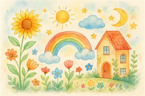 수채화 느낌의 디지털 일러스트레이션 기법