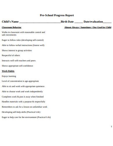 Prebabe Progress Report Templates In AI XLS Word Number Pages PDF Publisher