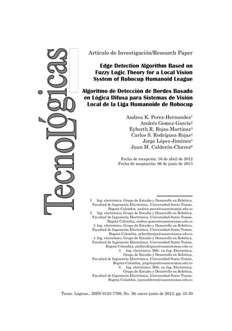 pdf edge detection algorithm based on fuzzy logic theory for a local vision system of robocup