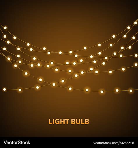 Lights Bulb Effect For Decoration Royalty Free Vector Image