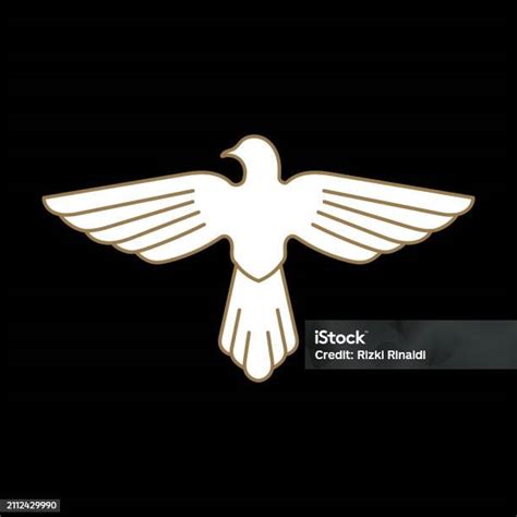 단순한 미니멀리스트 확산 날개 비둘기 새 실루엣 디자인 일러스트 벡터 Charitable Foundation에 대한 스톡 벡터 아트 및 기타 이미지 Charitable