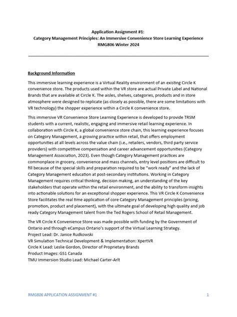 application assignment 1 winter 2024 1 pdf retail virtual reality