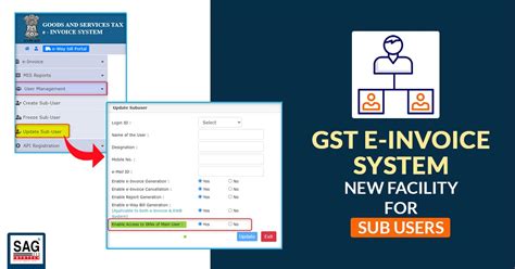 Gst E Invoice System Integrates New Option For Sub Users View Cancel