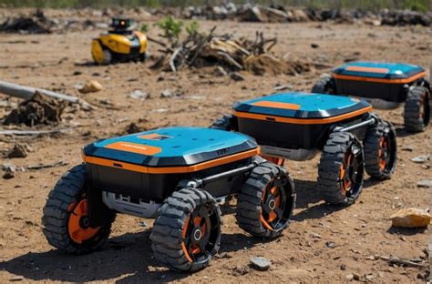Autonomous Robots Exploring Rough Terrain Premium Ai Generated Image