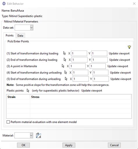 Abaqus Tutorial Abaqus Cae Plug In Utility To Calibrate Nitinol Material Behavior Fea And Cfd
